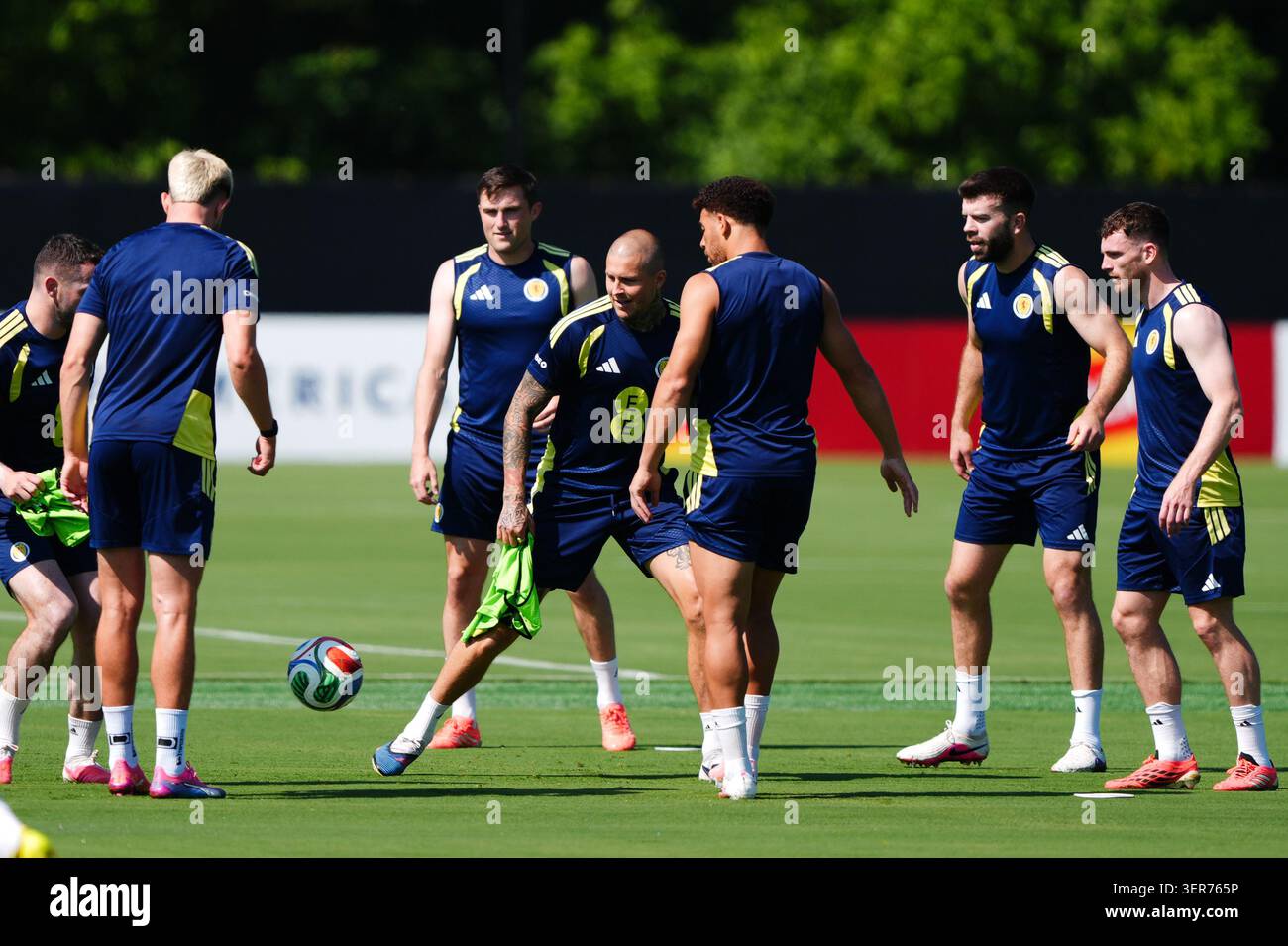 Scotland's Lyndon Dykes during a training session at the Atrium Health ...