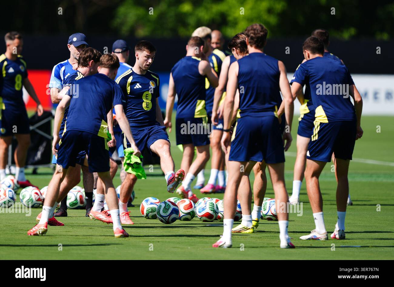 Scotland's Kieran Tierney during a training session at the Atrium ...