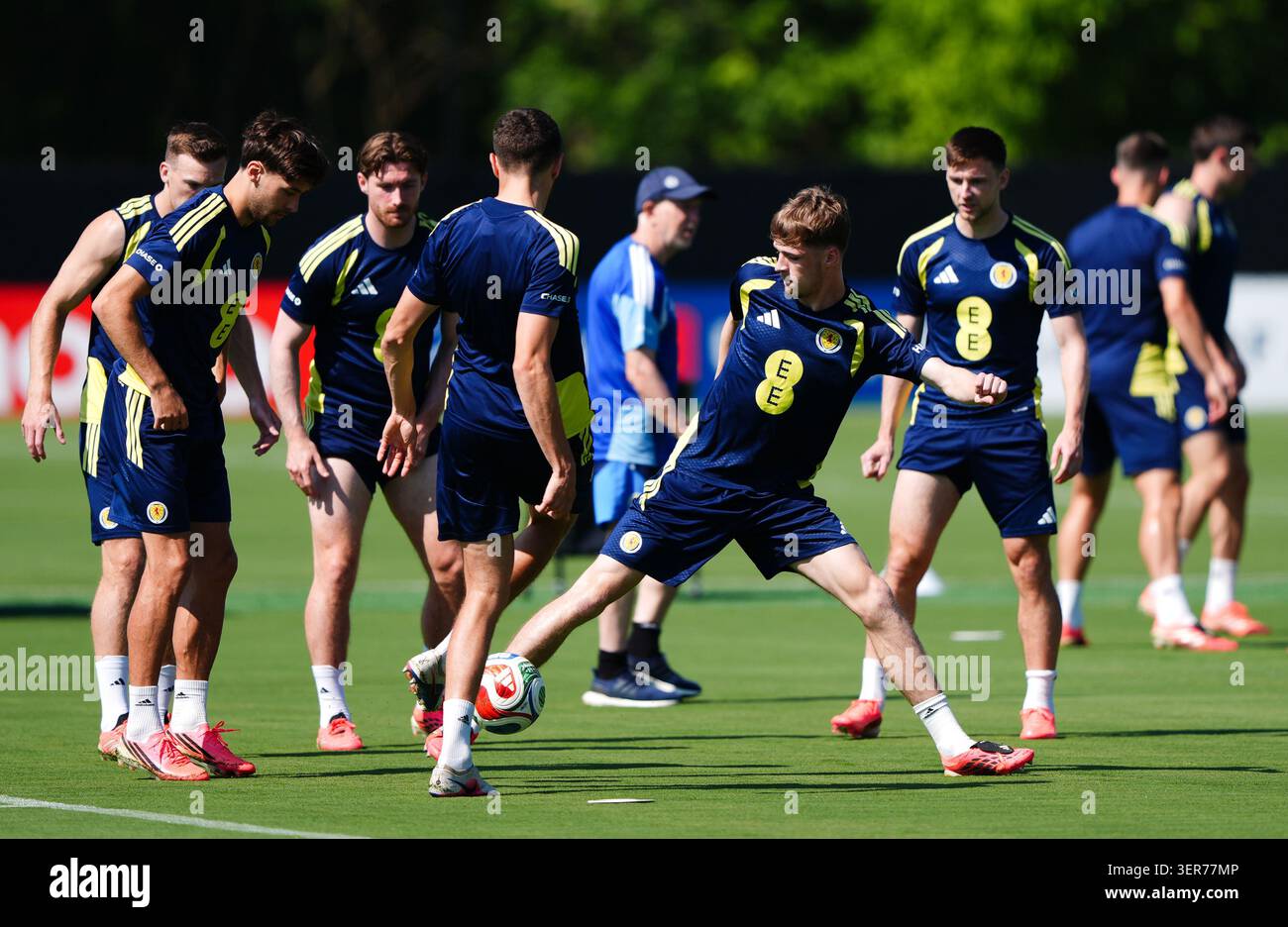 Scotland's Tyler Fletcher during a training session at the Atrium ...