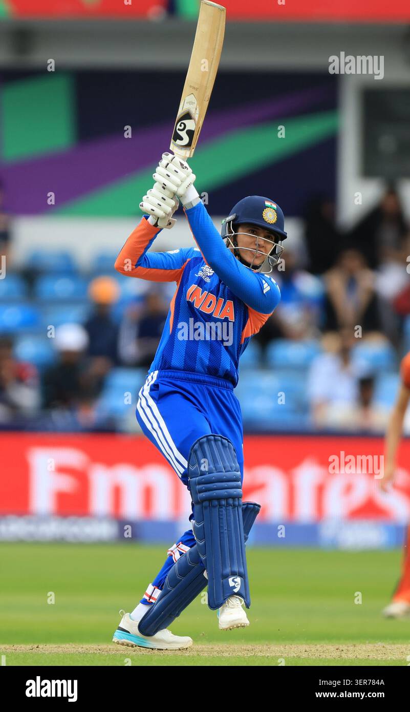 India's Smriti Mandhana bats during the ICC Women's T20 World Cup match ...