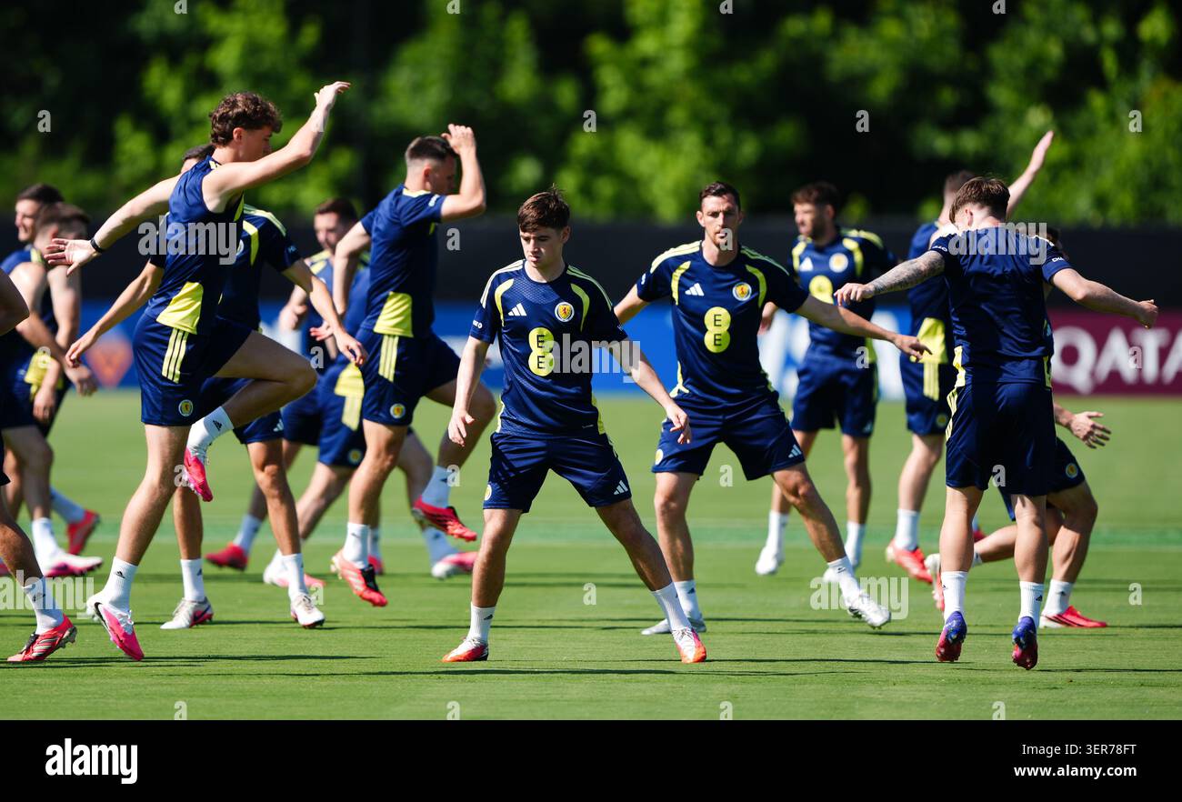 Scotland's Findlay Curtis during a training session at the Atrium ...