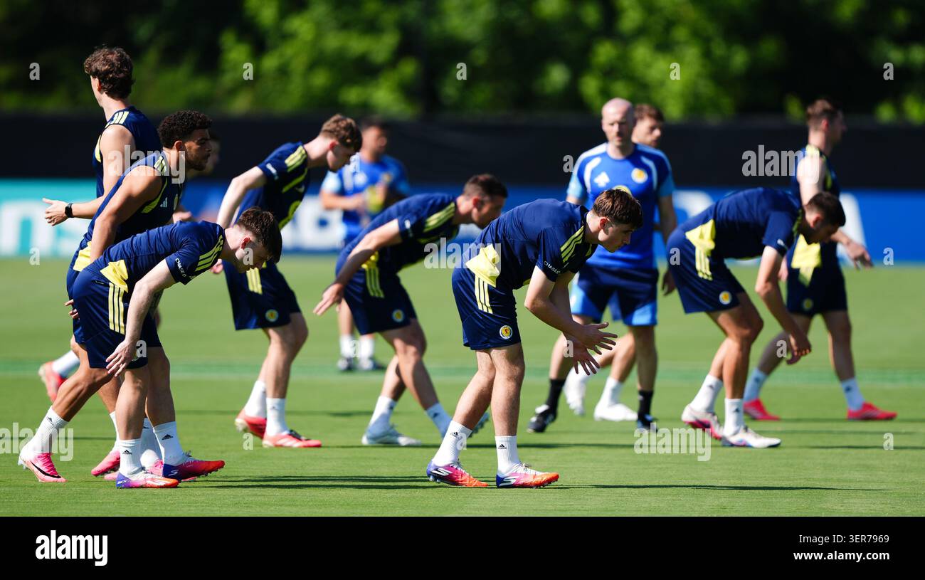Scotland's Findlay Curtis during a training session at the Atrium ...
