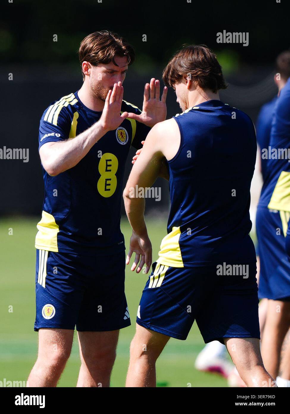 Scotland's Anthony Ralston and Nathan Patterson during a training ...