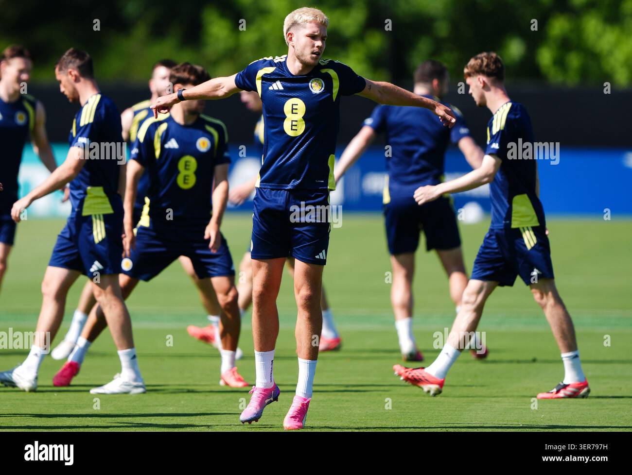 Scotland's George Hirst during a training session at the Atrium Health ...