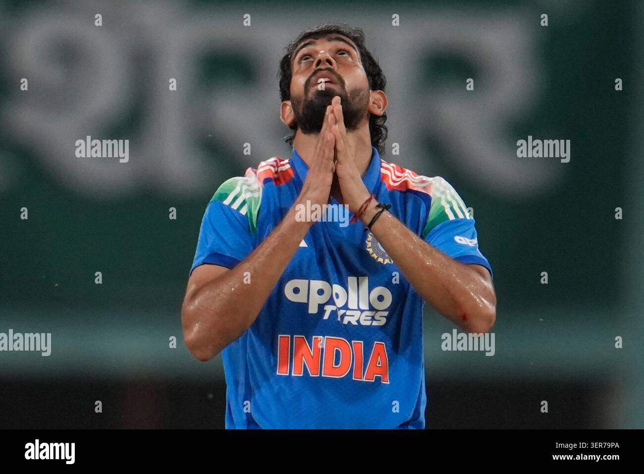 India's Prince Yadav celebrates the wicket of Afghanistan's Nangeyalia ...