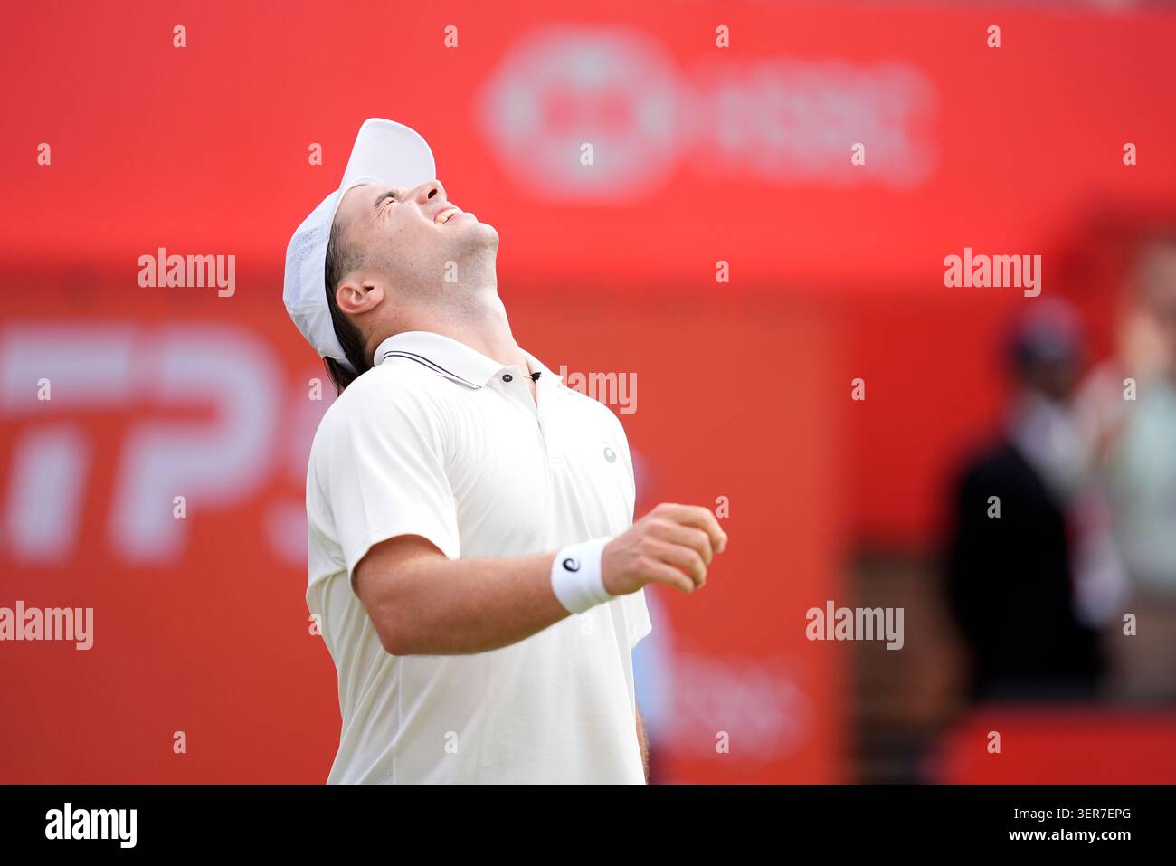 Arthur Fery of Great Britain celebrates winning his match against ...