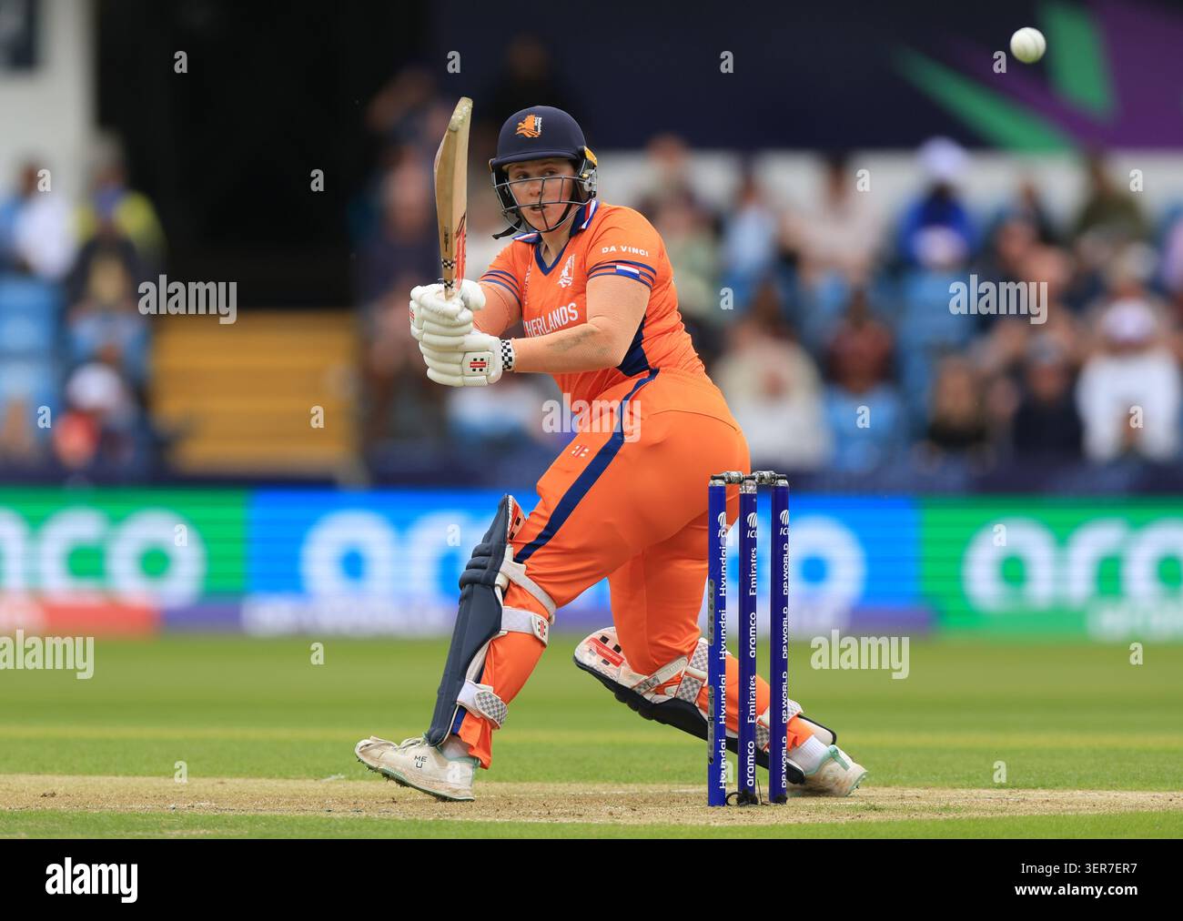 Netherlands' Heather Siegers bats during the ICC Women's T20 World Cup ...