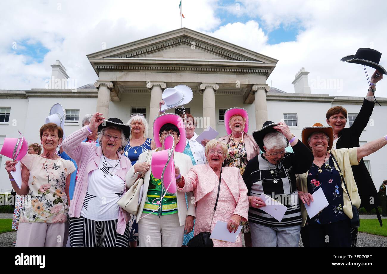 Members of the Togher Family Centre in Cork attend a presidential ...