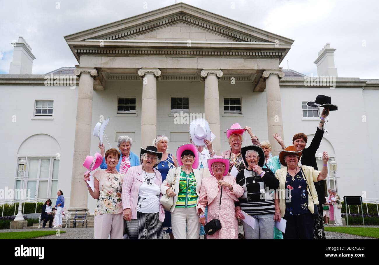 Members of the Togher Family Centre in Cork attend a presidential ...