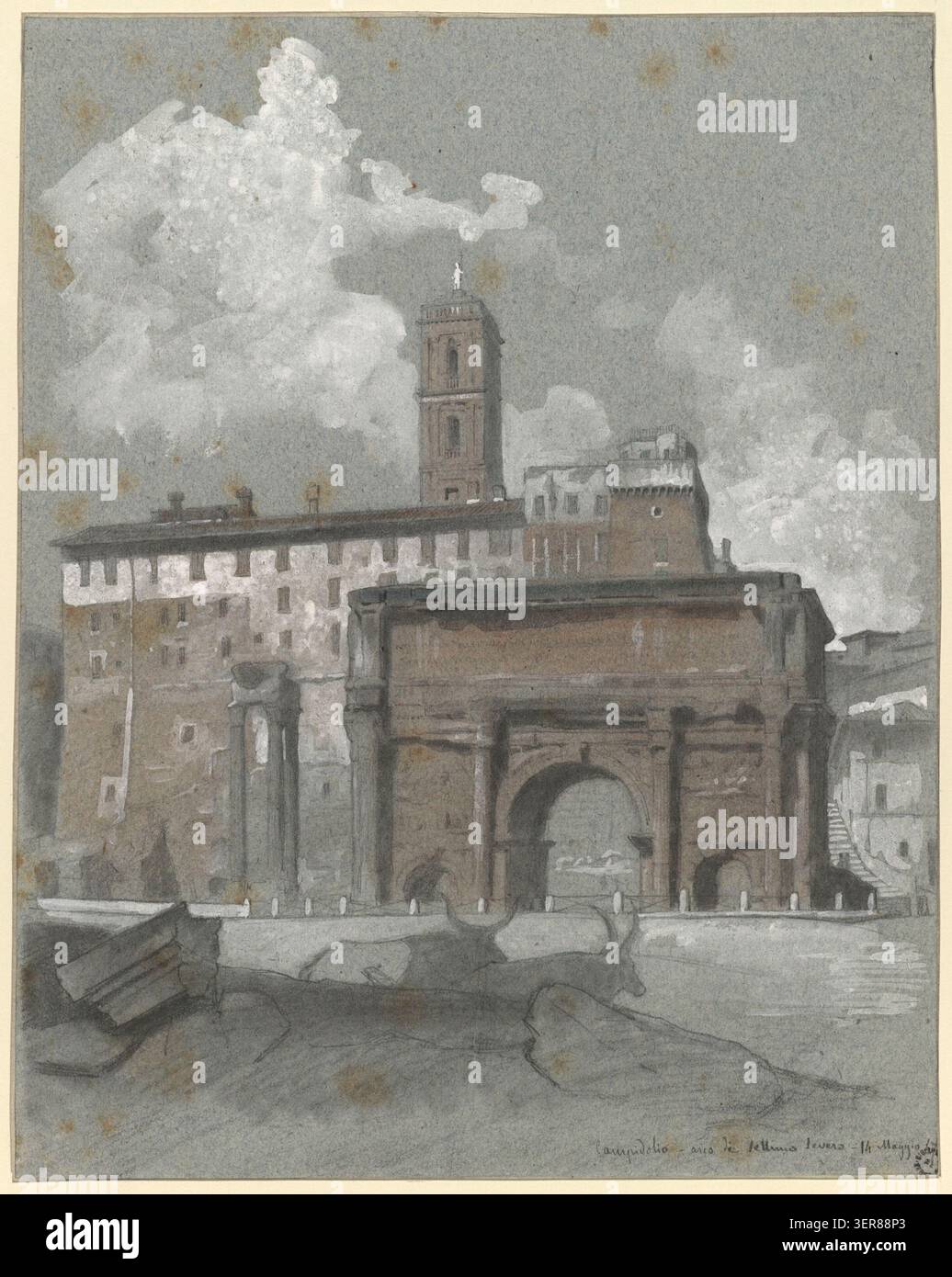 Roman arch perspective drawing italy hi-res stock photography and ...