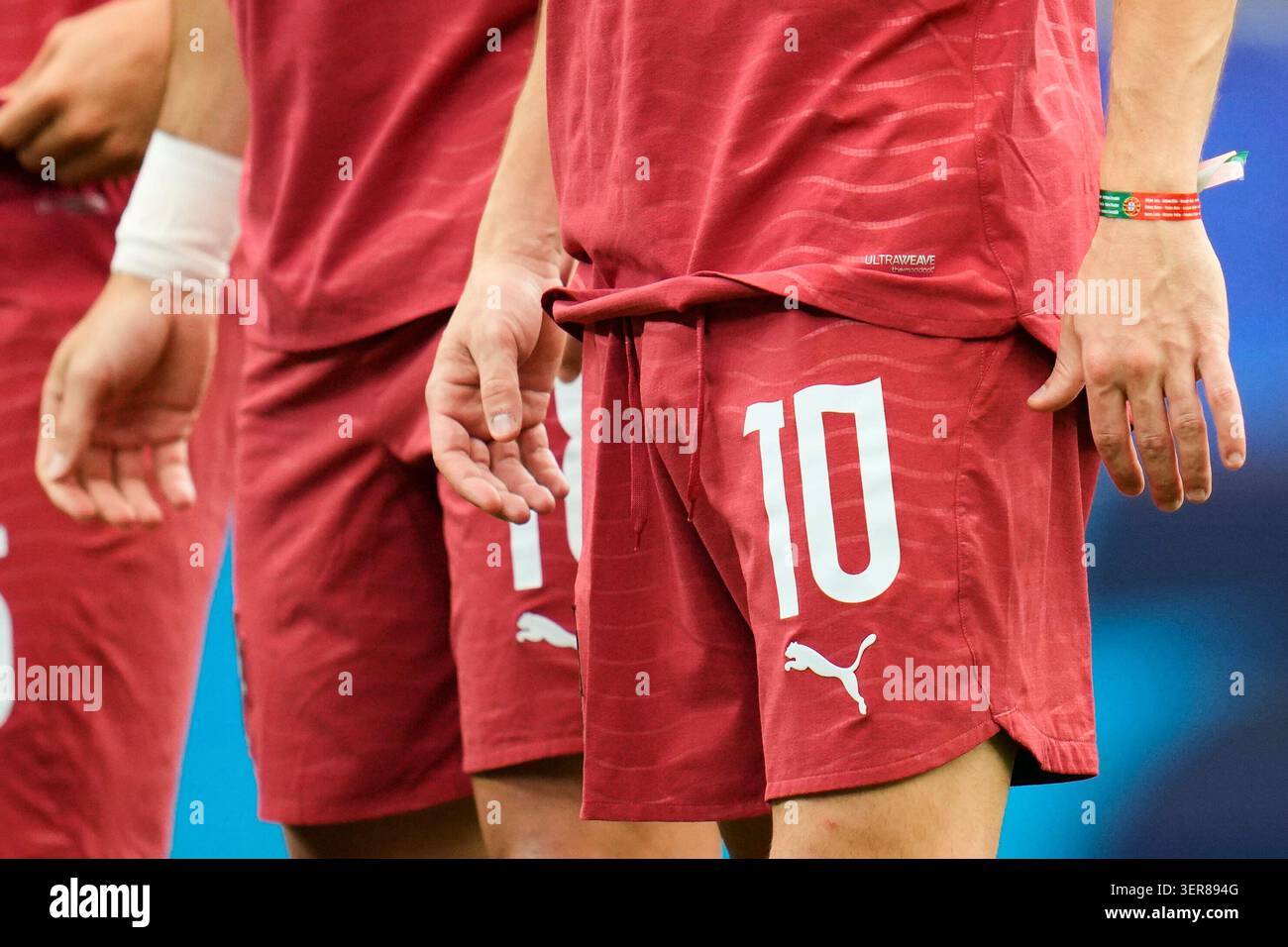 Portugal's Bernardo Silva (10) wears a bracelet in honor of late ...