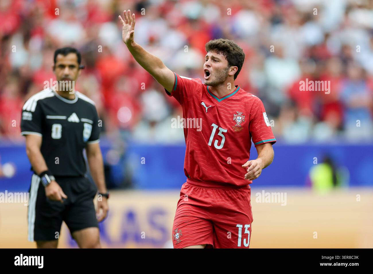 Joao Neves (Portugal) gestures during the FIFA World Cup 2026 Group K ...