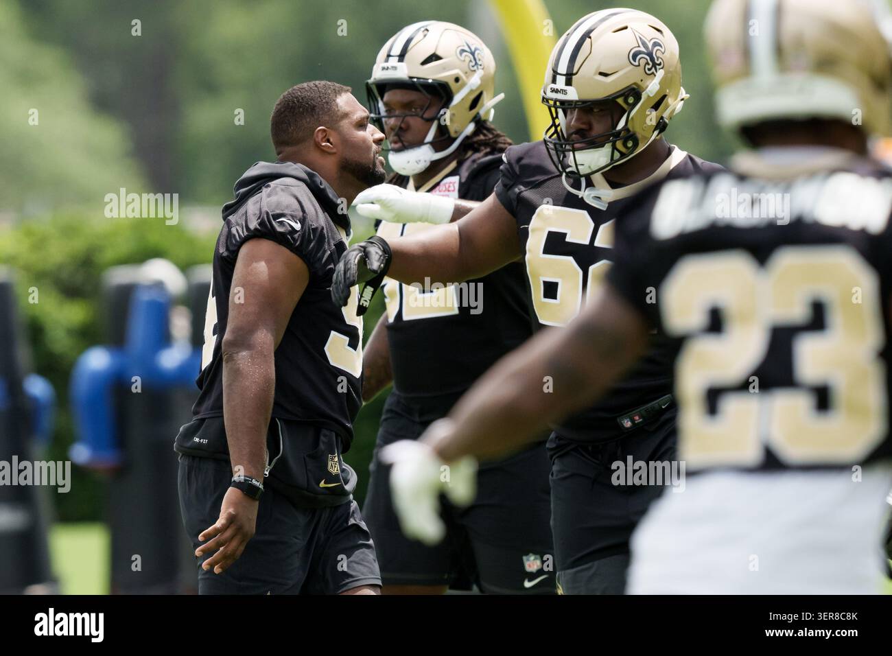 New Orleans Saints defensive end Cam Jordan (94) takes part in the NFL ...