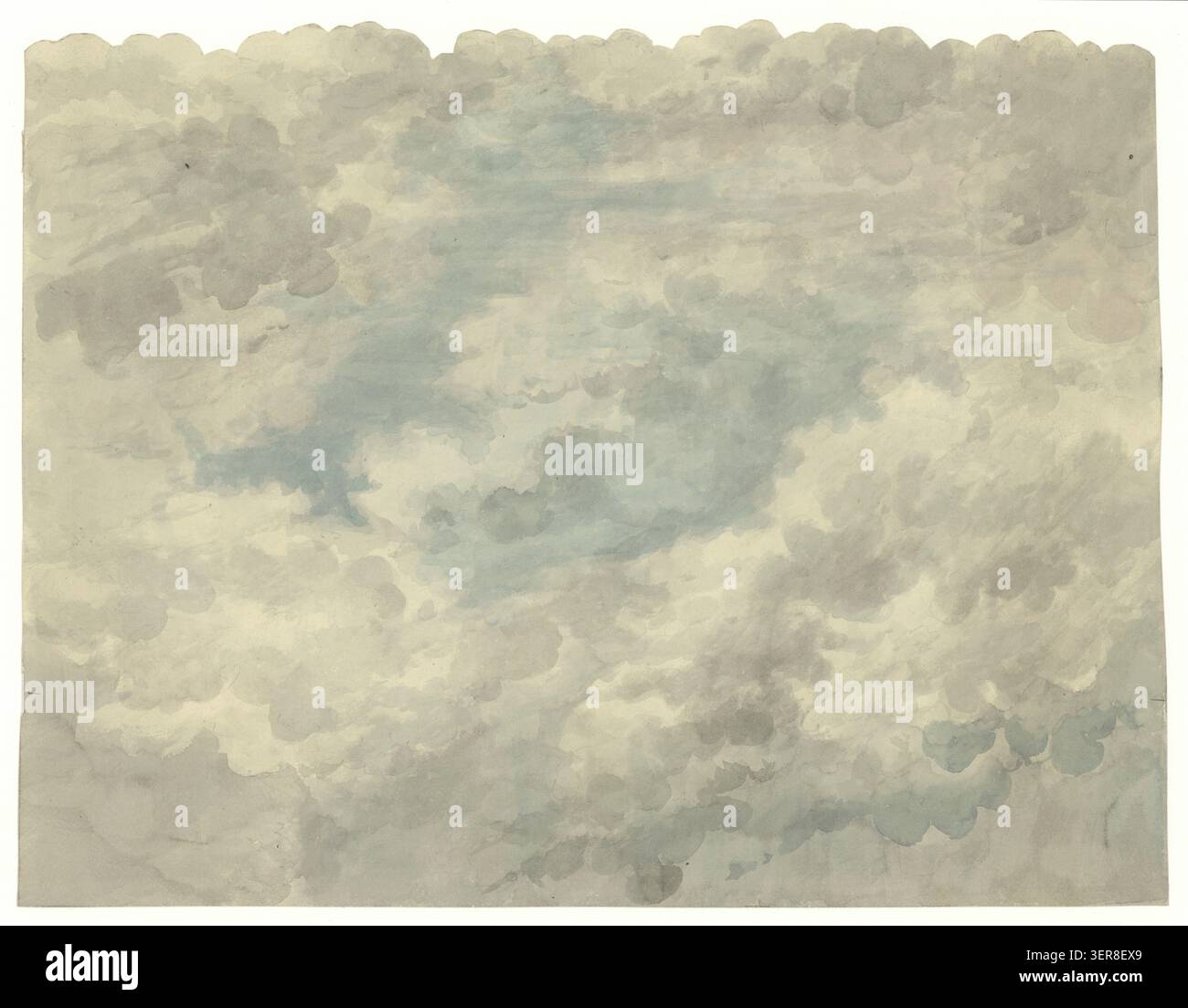 Stage design sketch presents a backdrop curtain arrangement structured ...