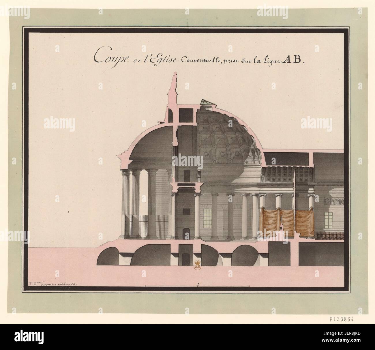 Filles de la passion convent architectural plan 18th century hi-res ...