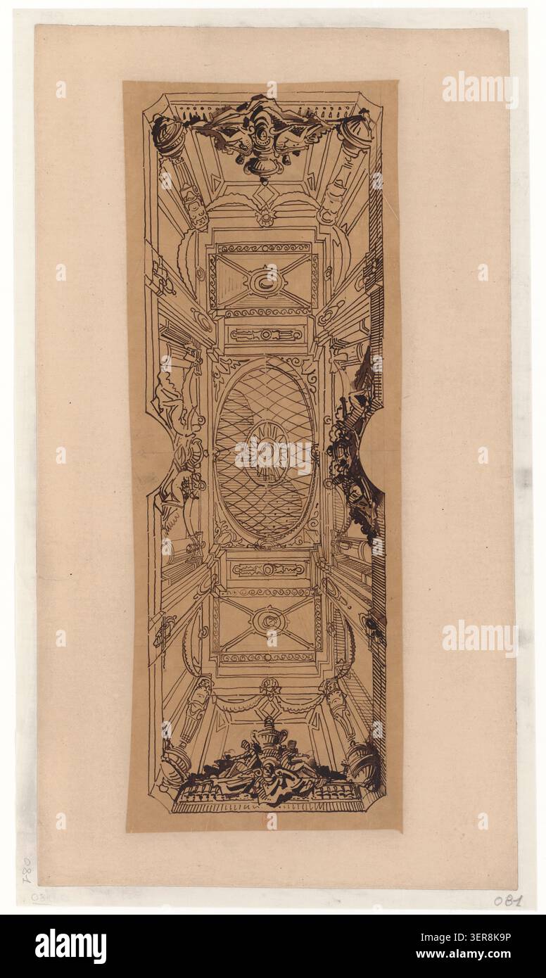 Garnier decorative ceiling plan paris opera nineteenth century hi-res ...