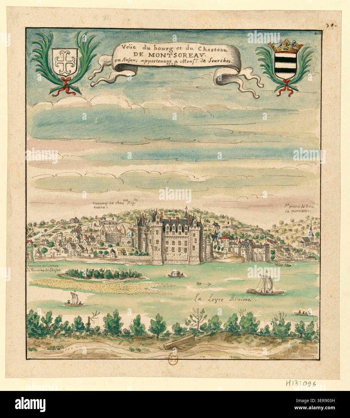 17th century french noble estate river view hi-res stock photography ...