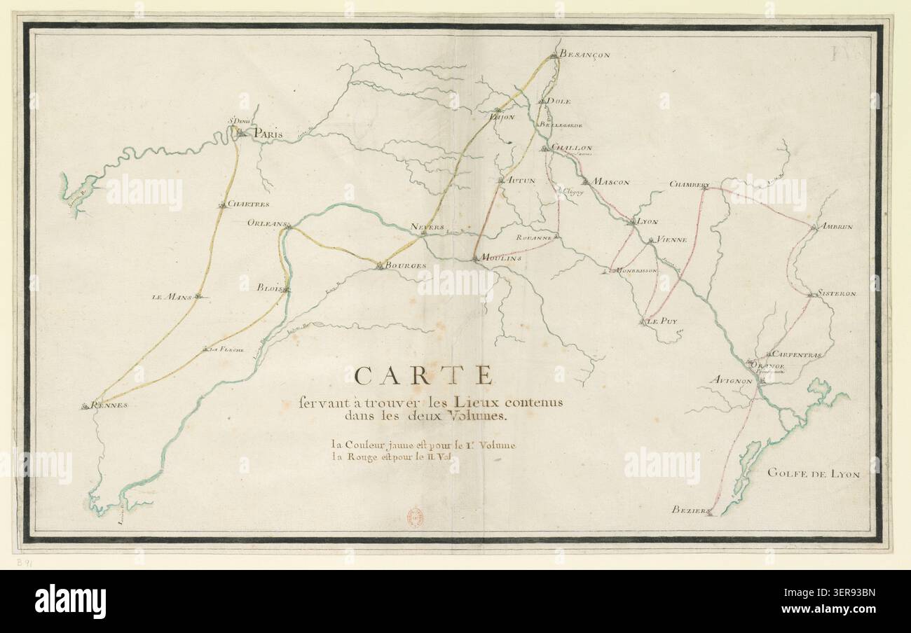 France map colour coded volumes reference guide eighteenth century hi ...