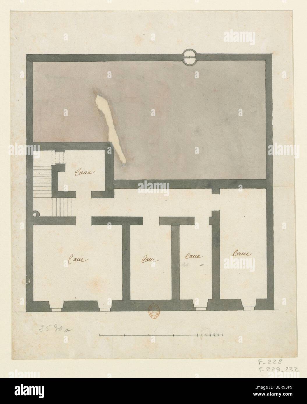 Fossier referenced hotel ycard plans 18th century hi-res stock ...