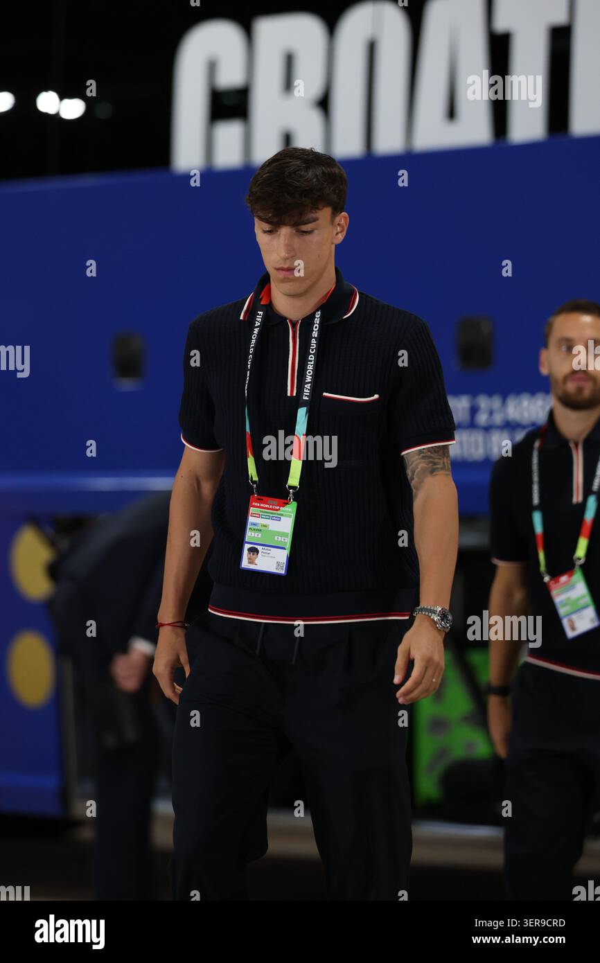 Mateo Kovacic of Croatia arrives before the FIFA World Cup Group L ...