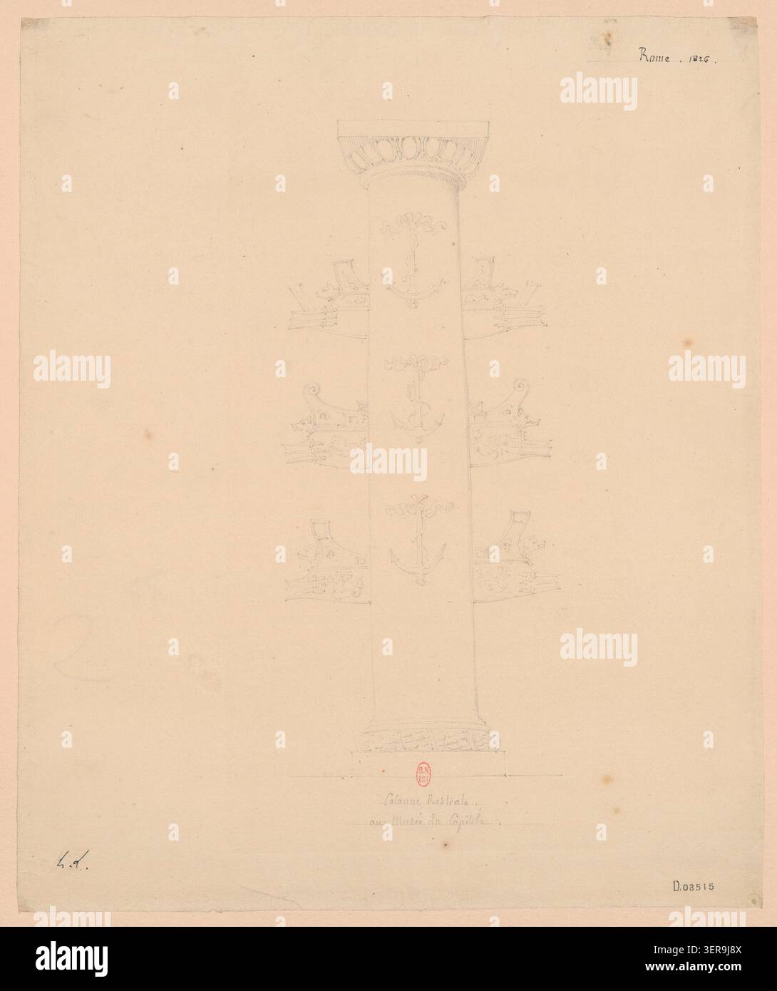 Capitoline museum column structure roman antiquity drawing analysis hi ...