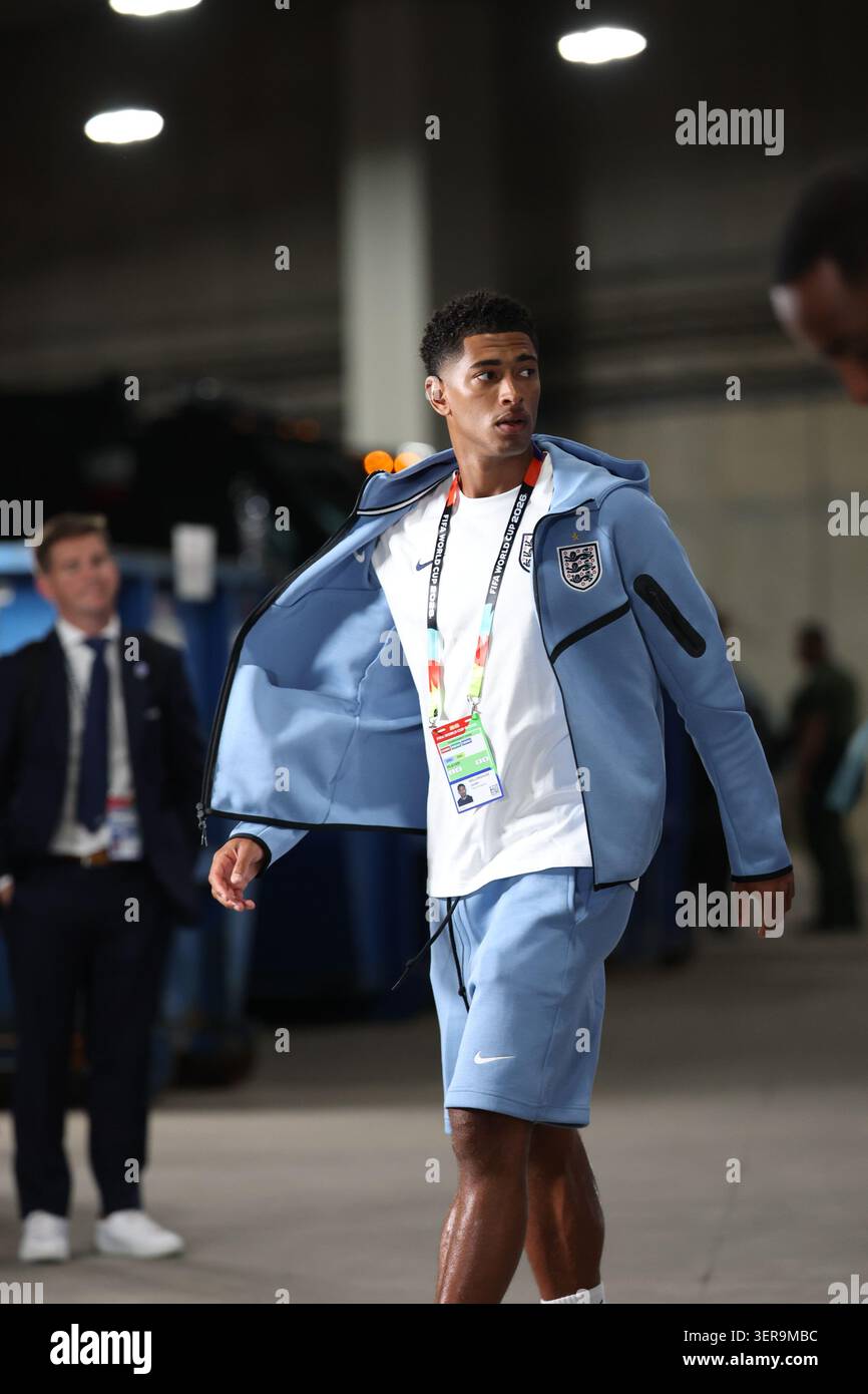 England's Jude Bellingham arrives before the FIFA World Cup Group L ...