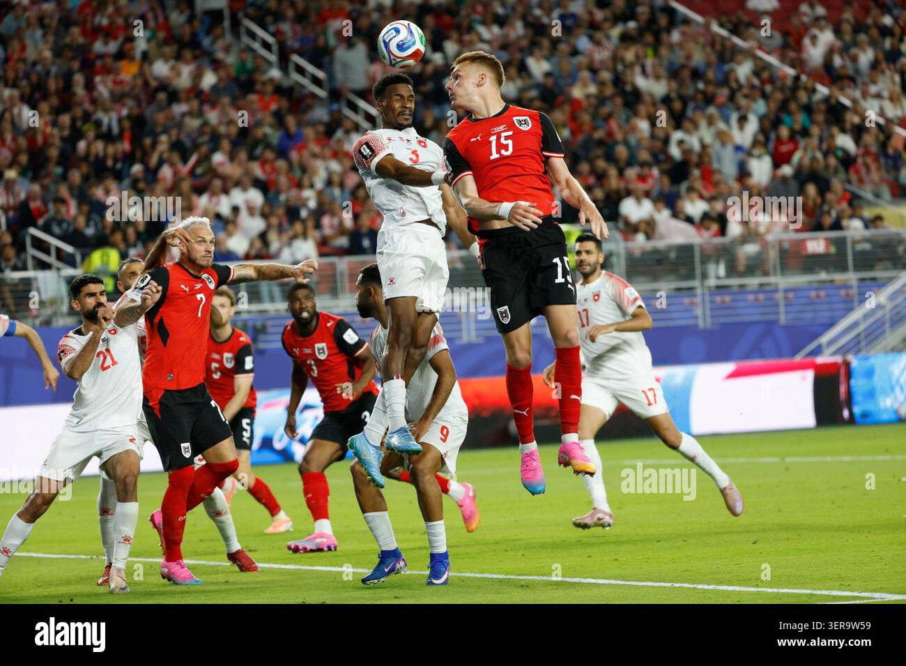 Austria's corner in the second half of the FIFA World Cup 2026 Group J ...