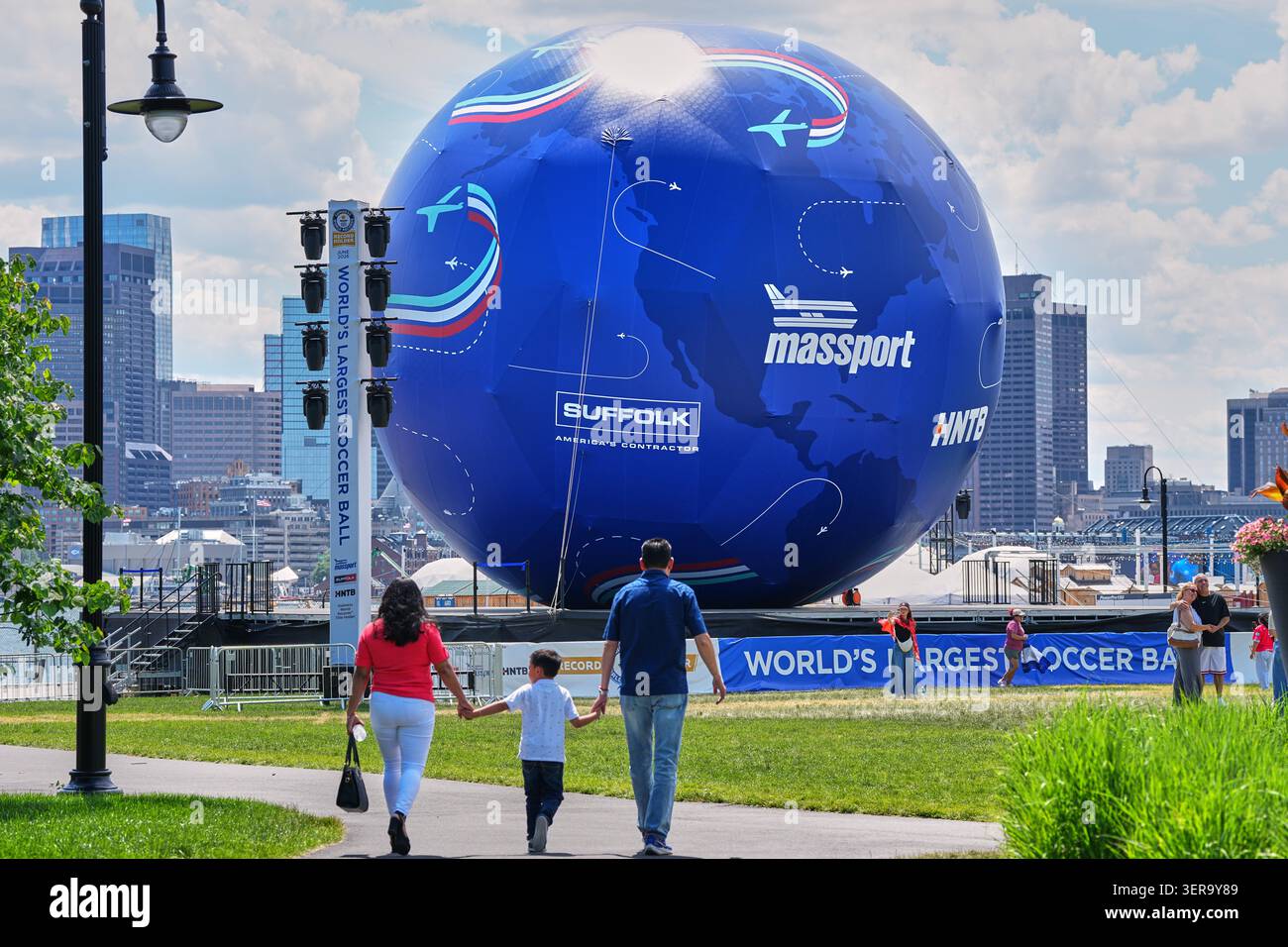 The world's largest soccer ball, according to the Guinness World ...