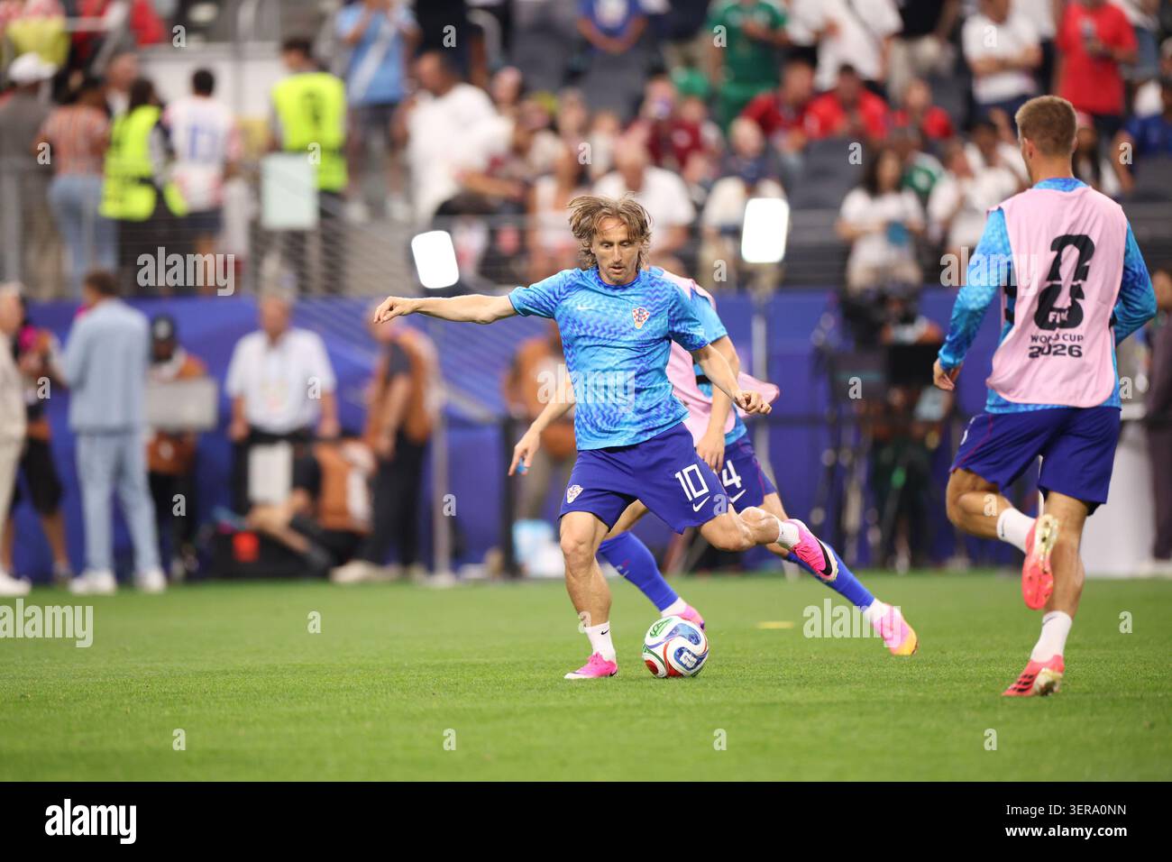 Croatia's Luka Modric warms up prior to the FIFA World Cup Group L ...