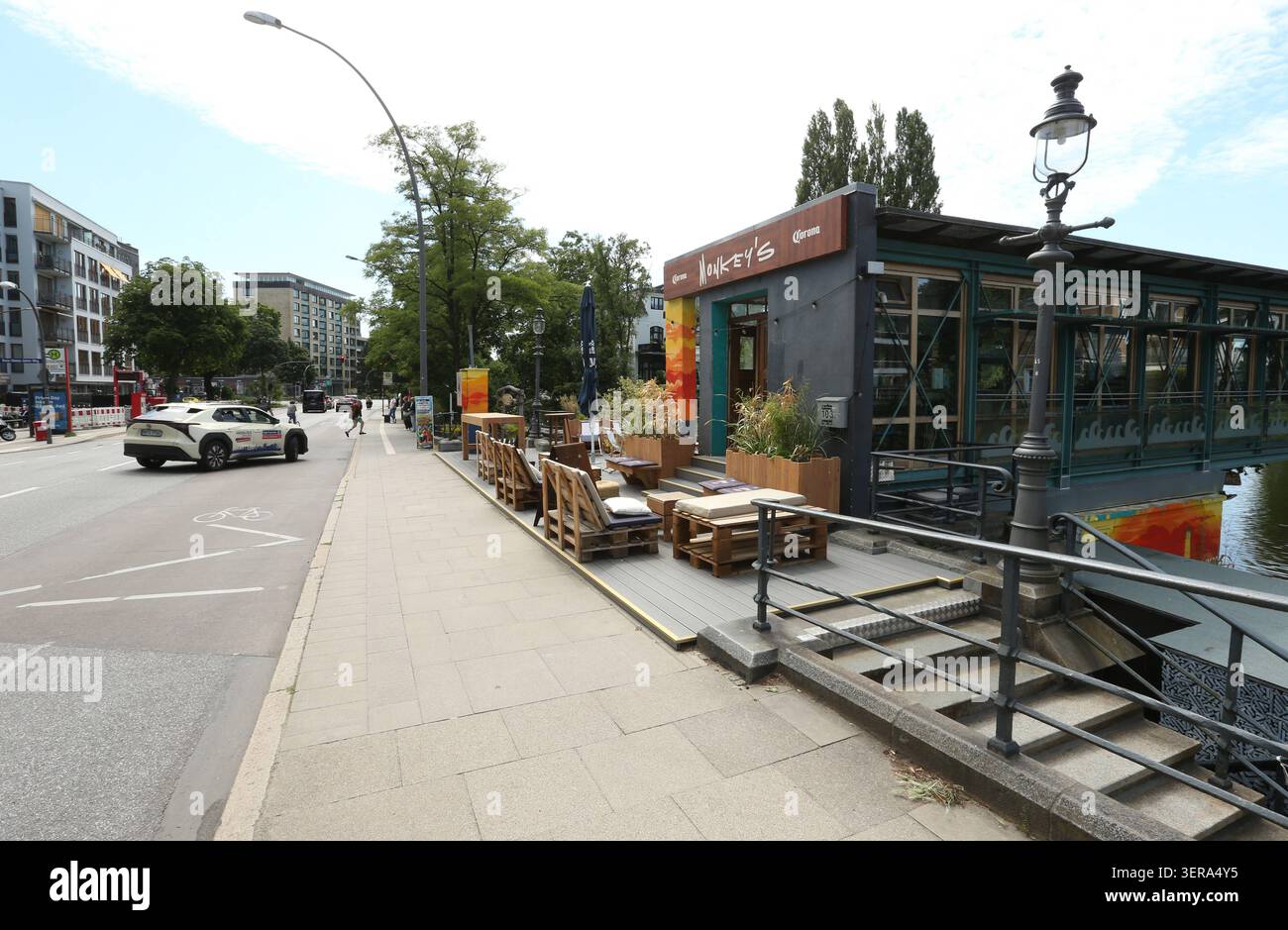 Die Bar Monkey Beach am Hofweg. Uhlenhorst Hamburg *** Monkey Beach Bar ...