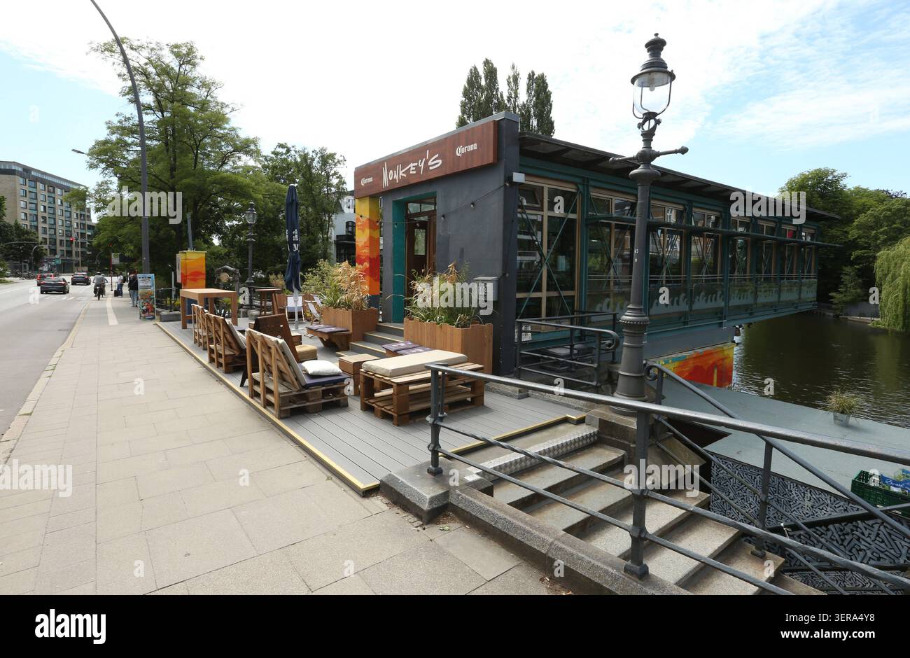 Die Bar Monkey Beach am Hofweg. Uhlenhorst Hamburg *** Monkey Beach Bar ...