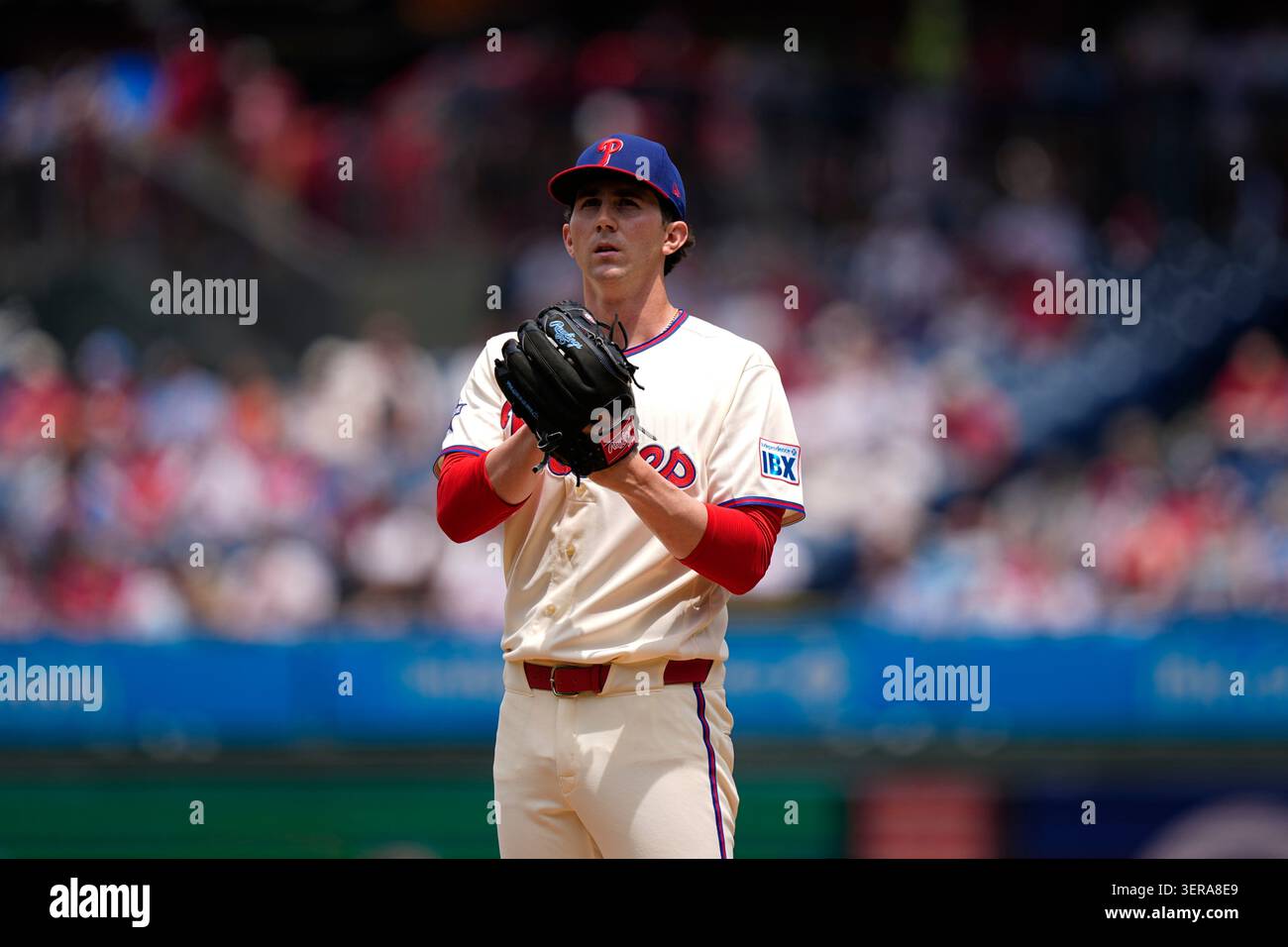 Philadelphia Phillies' Andrew Painter plays during a baseball game ...