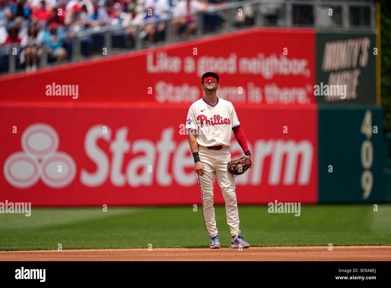 Philadelphia Phillies' Trea Turner plays during a baseball game ...