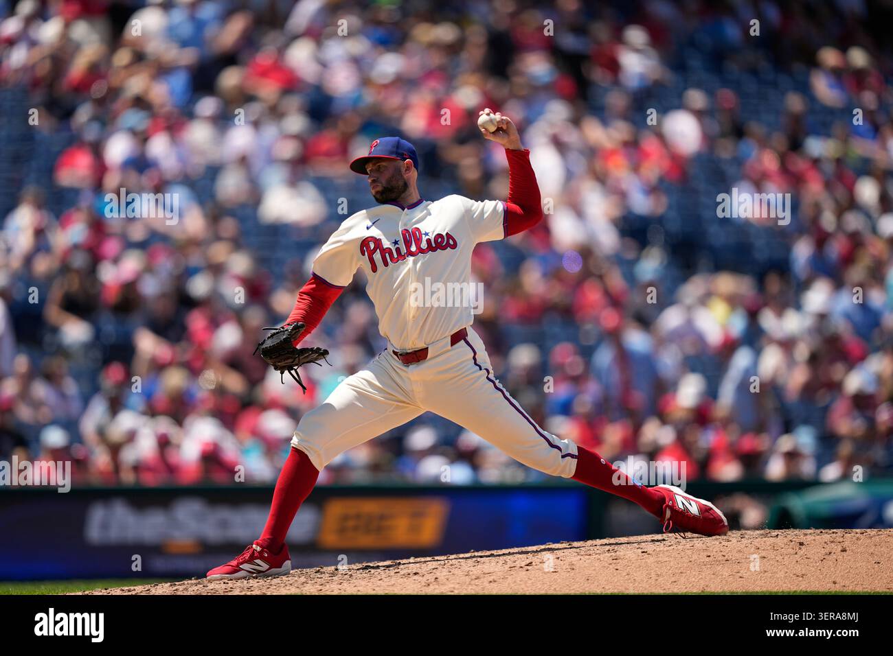 Philadelphia Phillies' Tim Mayza plays during a baseball game Wednesday ...