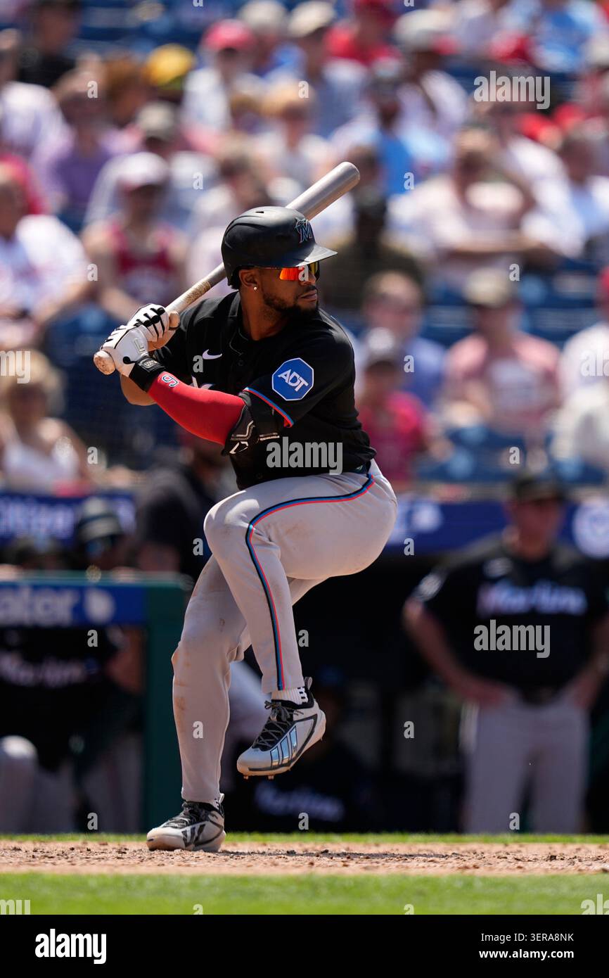 Miami Marlins' Otto Lopez plays during a baseball game Wednesday, June ...