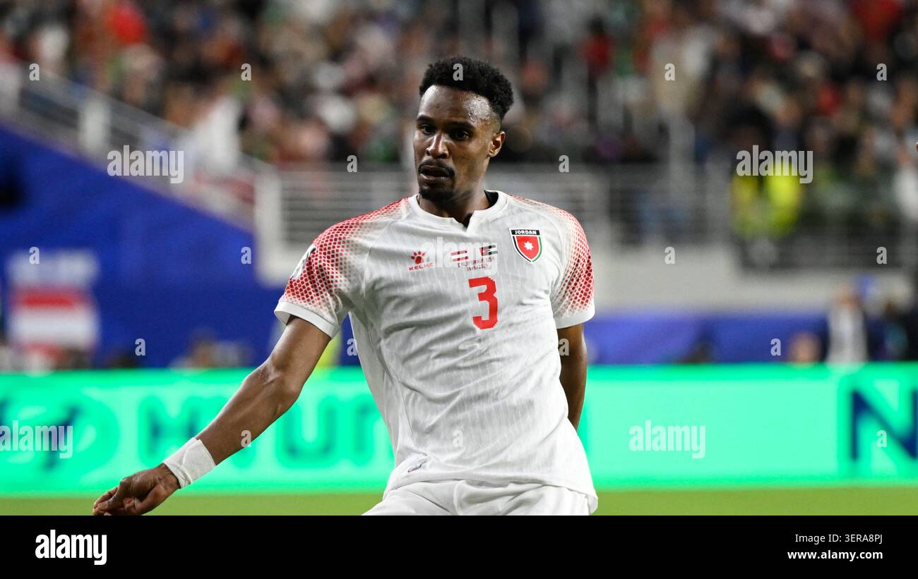 Jordan's Abdallah Nasib (3) passes the ball during the World Cup Group ...