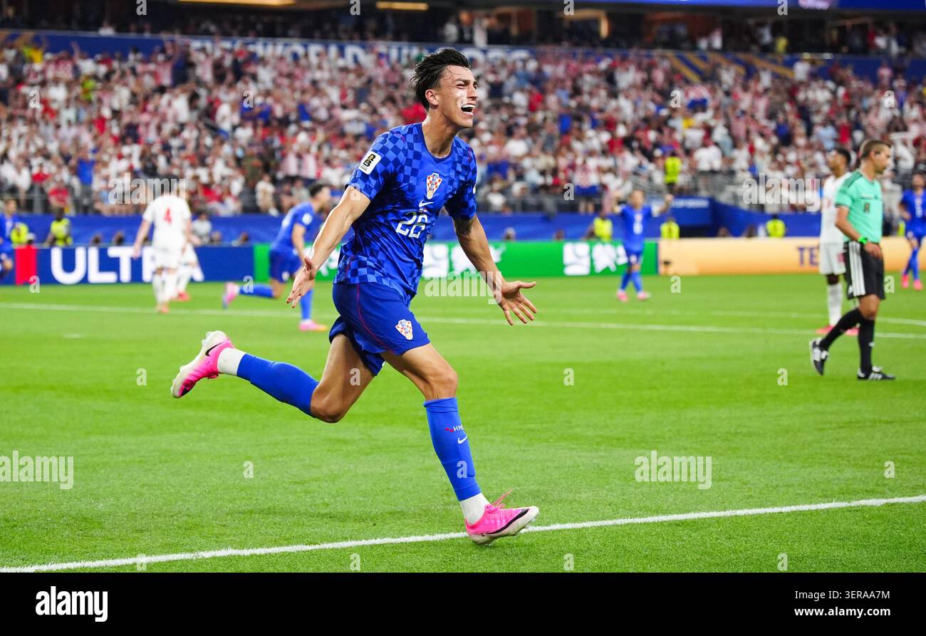 Croatia's Petar Musa scoring his sides second goal during the FIFA ...