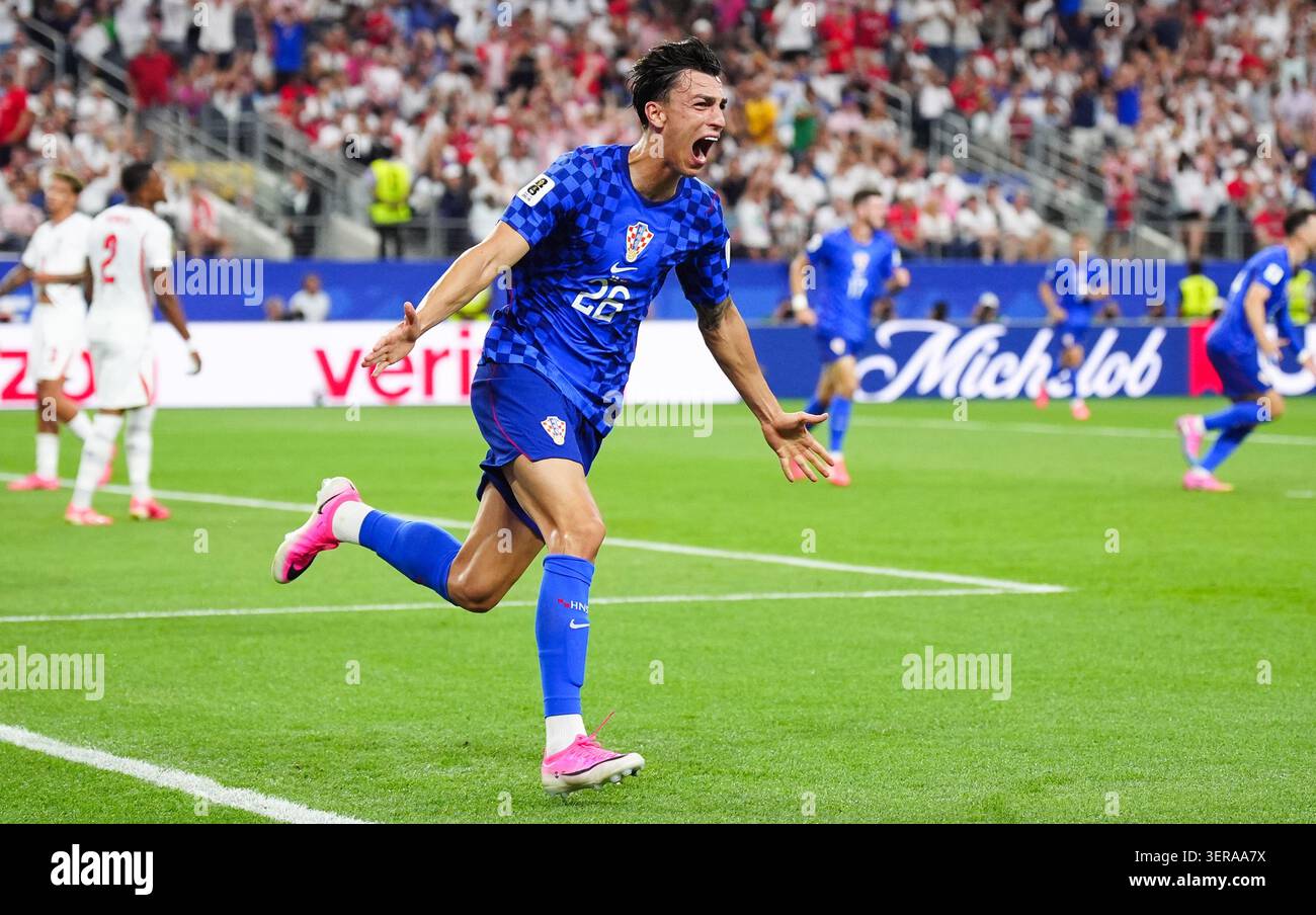 Croatia's Petar Musa scoring his sides second goal during the FIFA ...
