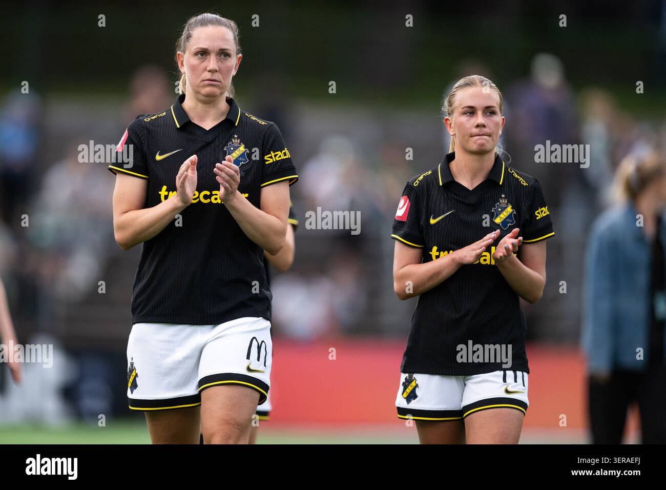 STOCKHOLM, SWEDEN - JUNE 17: Jennie Nordin of AIK looks dejected after ...