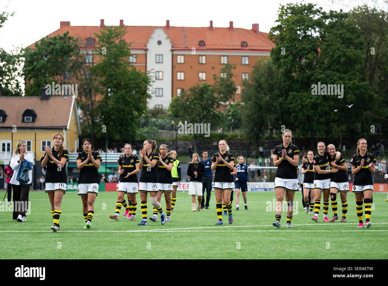STOCKHOLM, SWEDEN - JUNE 17: Players of AIK looks dejected after the ...