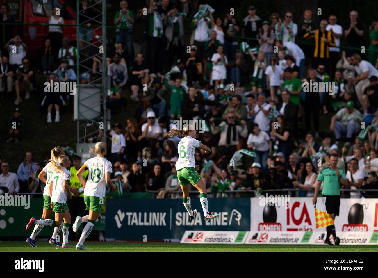 STOCKHOLM, SWEDEN - JUNE 17: Players of Hammarby celebrates after ...