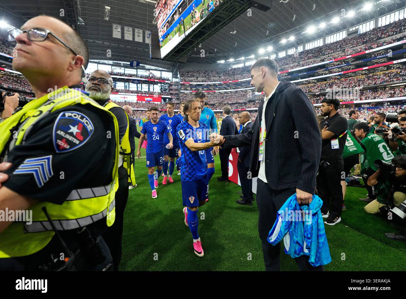 Croatia's Luka Modric (10) leaves the pitch after the World Cup Group L ...