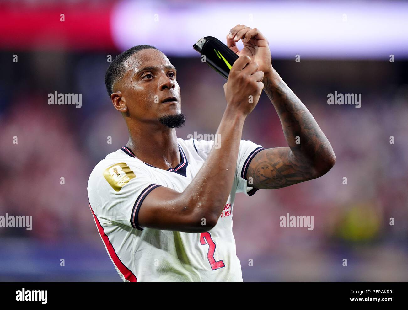 England's Ezri Konsa following the FIFA World Cup Group L match at the ...