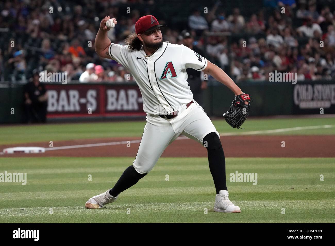 Arizona Diamondbacks pitcher Juan Morillo (62) against the Los Angeles ...