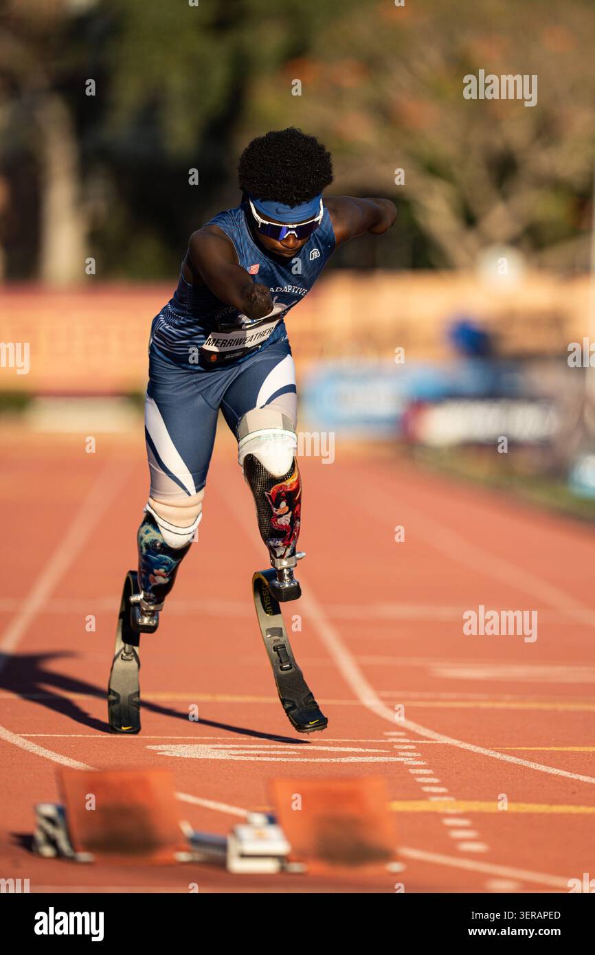 Chase Merriweather (USA) finishes fourth at the Para 400m in 53.37 ...