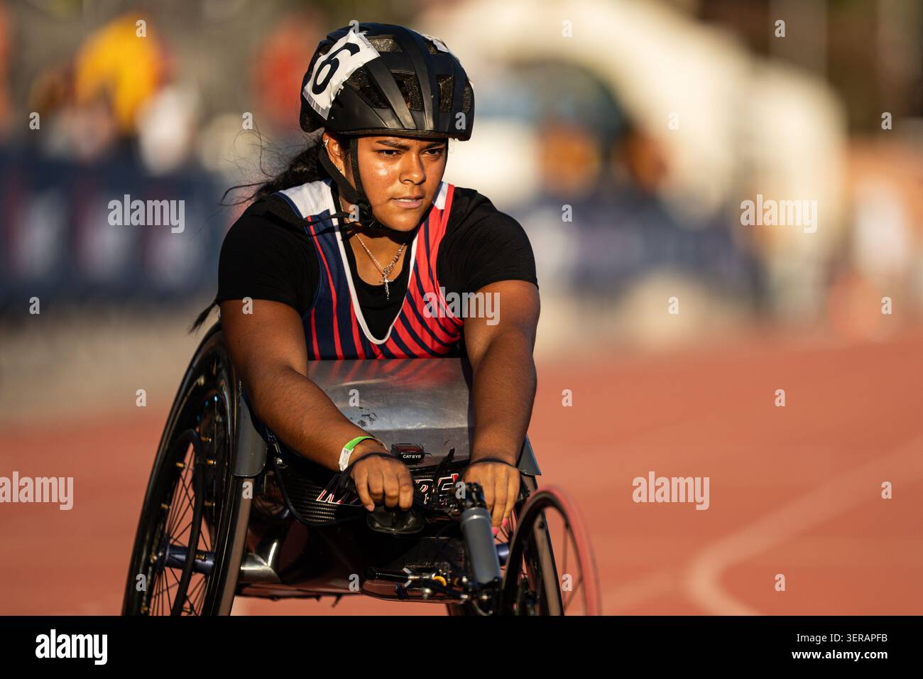 Autumn Fought (USA) prepares for the Para 400m Wheelchair during the ...