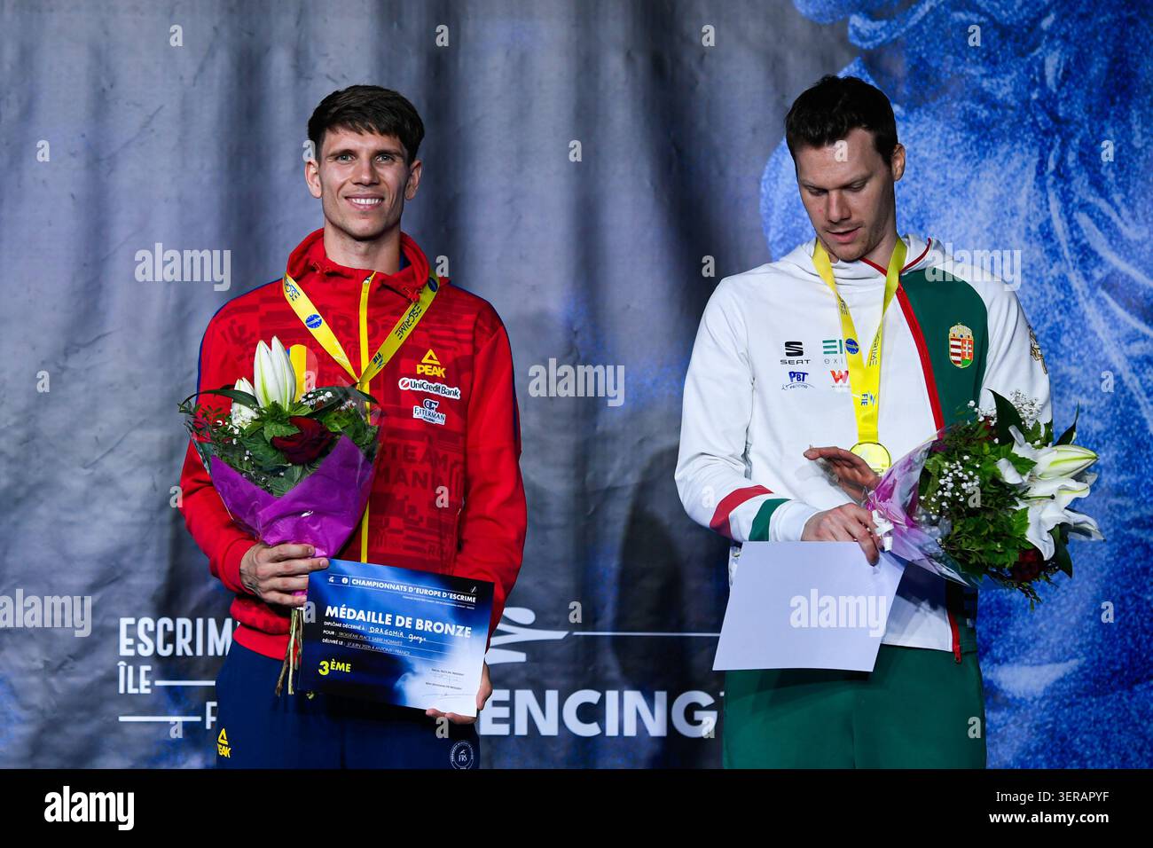 George DRAGOMIR of Romania and Andras SZATMARI of Hungary during 2026 ...