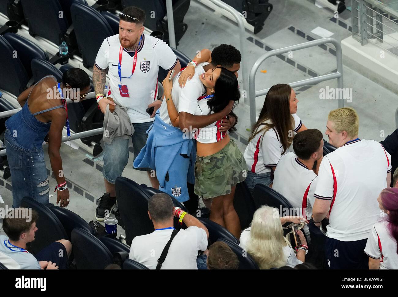 England's Jude Bellingham with his girlfriend Ashlyn Castro following ...