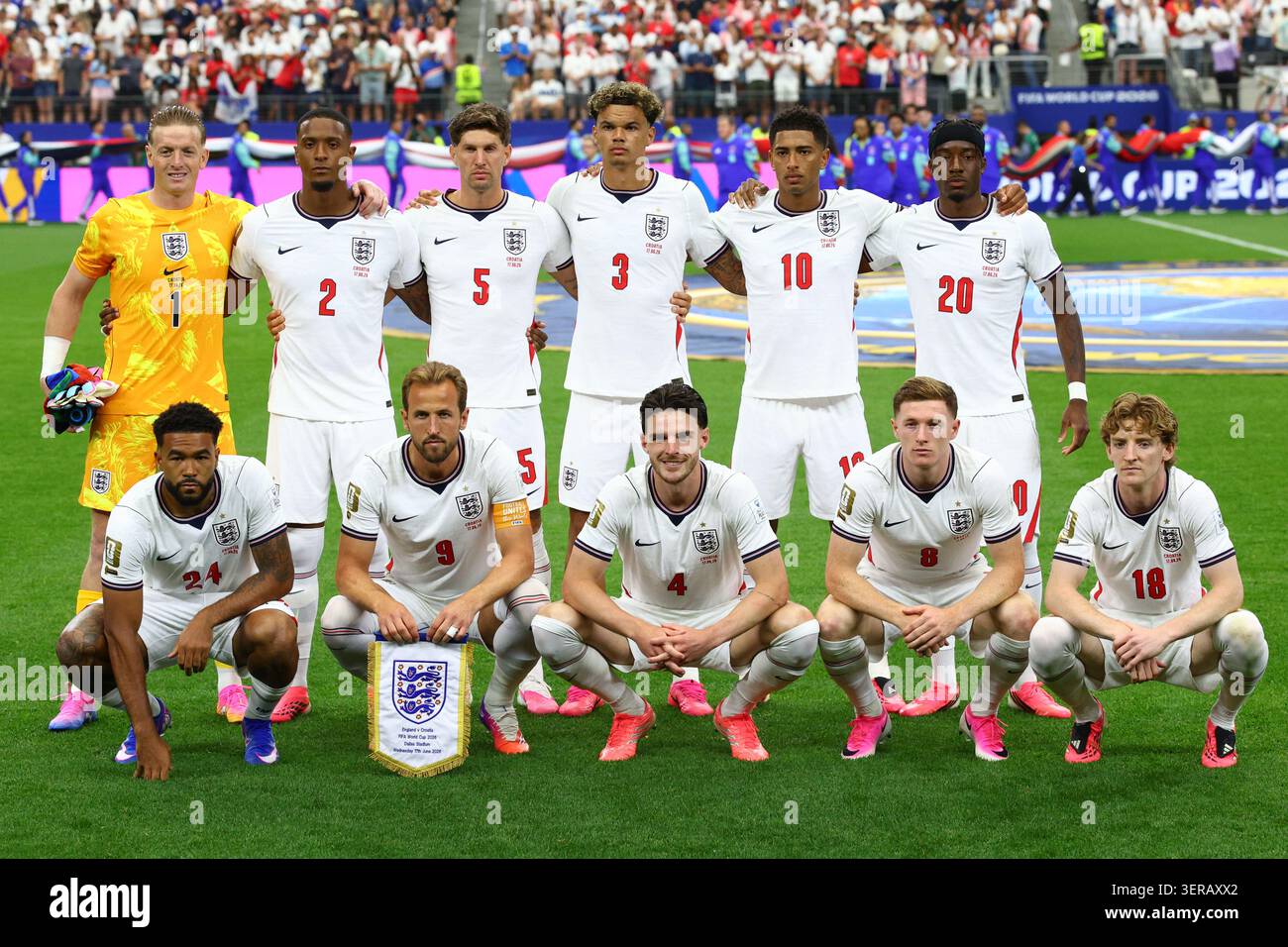 DALLAS, USA - 17th June 2026: England starting line-up pose for a team ...