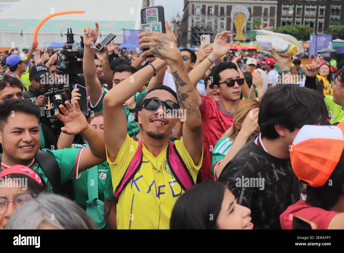 A fan of Colombia national team attends the Mexico FIFA Fan Fest in ...